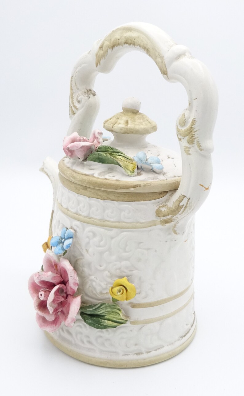 Vintage Italian Capodimonte Decorative Teapot - Etsy