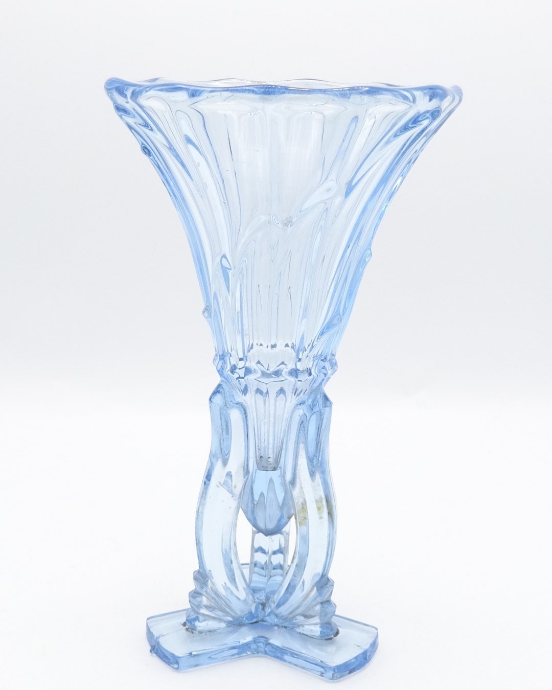 Vintage Czech Rosice Art Deco Small Blue Rocket Vase - Etsy