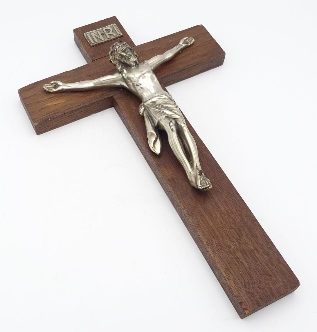 Vintage Wooden Jesus Cross Crucifix Wall Decoration INRI - Etsy