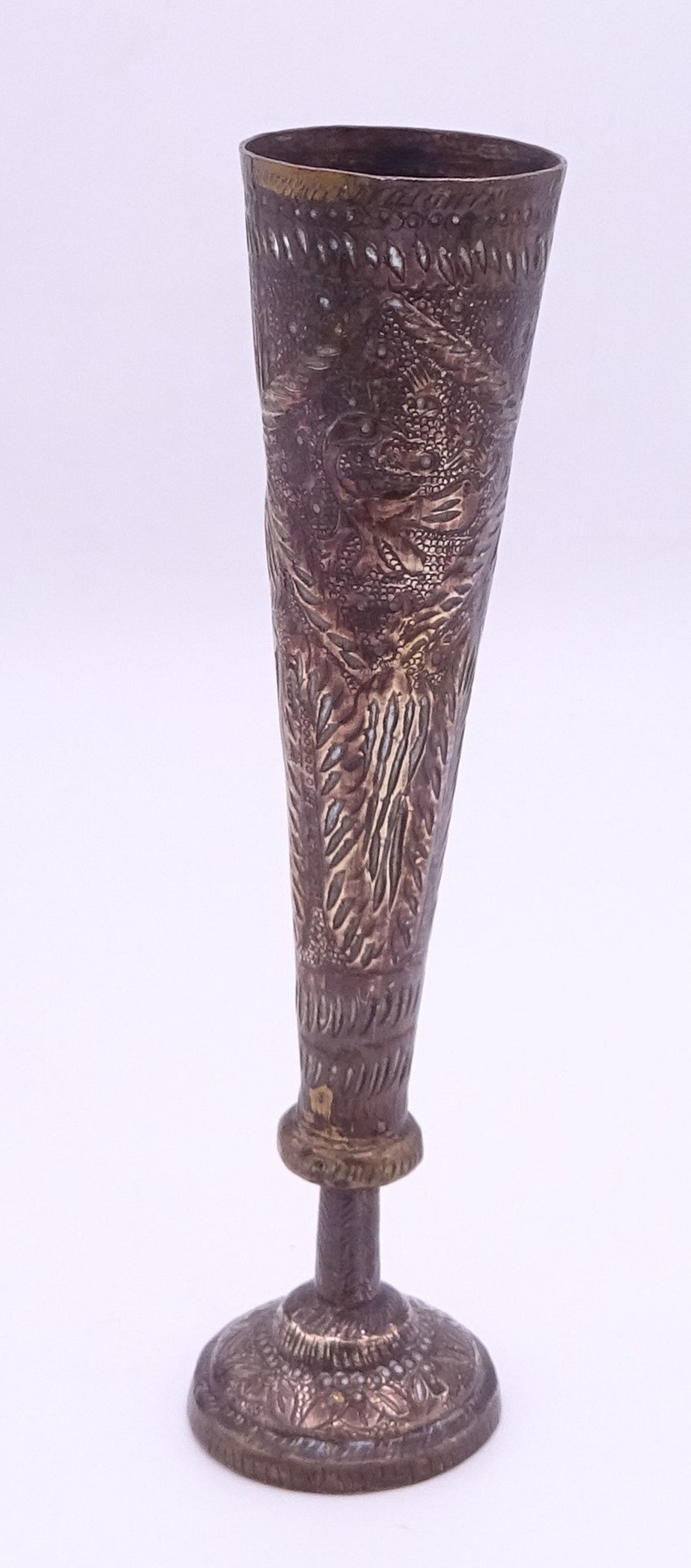 Antique Persian Bronze Small Highly Detailed Vase - Etsy