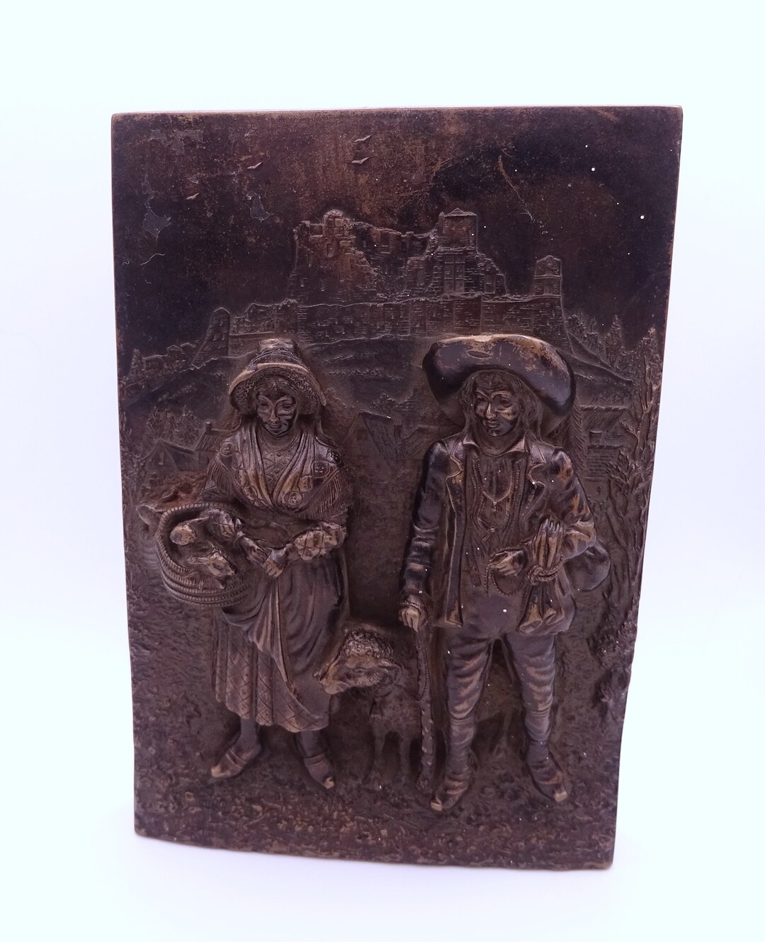 Antique French Cast Bronze High Relief Freestanding Plaque - Etsy