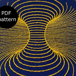 Optical Illusion 3D Funnel Embroidery Pattern, Digital PDF Pattern for ...