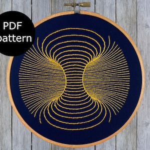 Optical Illusion 3D Funnel Embroidery Pattern, Digital PDF Pattern for ...