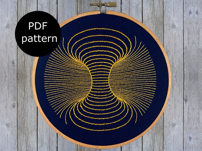 Optical Illusion 3D Funnel Embroidery Pattern, Digital PDF Pattern for ...