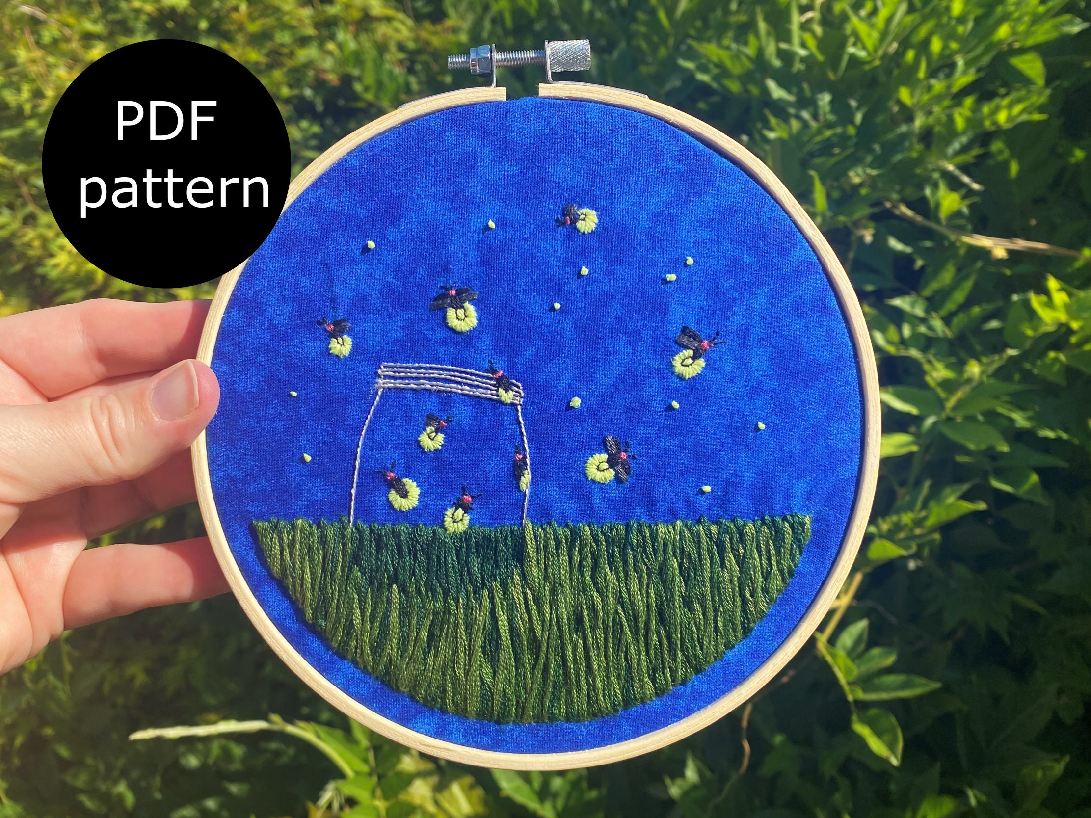 Lightning Bugs/fireflies Jar in Grass | Glow in the Dark Design ...