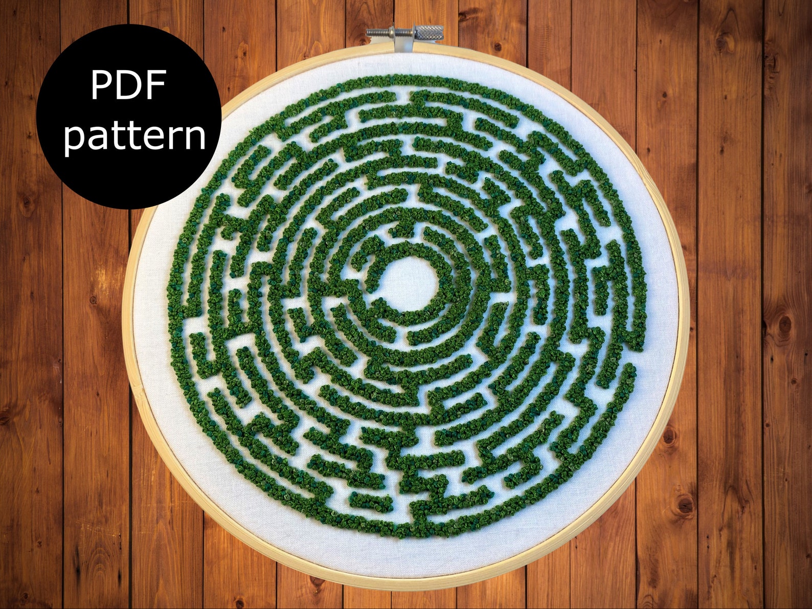 Topiary Labyrinth/maze Embroidery Pattern Digital PDF Pattern - Etsy