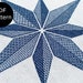 Star With 3D Effect Blackwork Embroidery Pattern Compass - Etsy