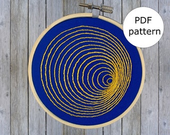 Optical Illusion 3D Funnel Embroidery Pattern Digital PDF | Etsy