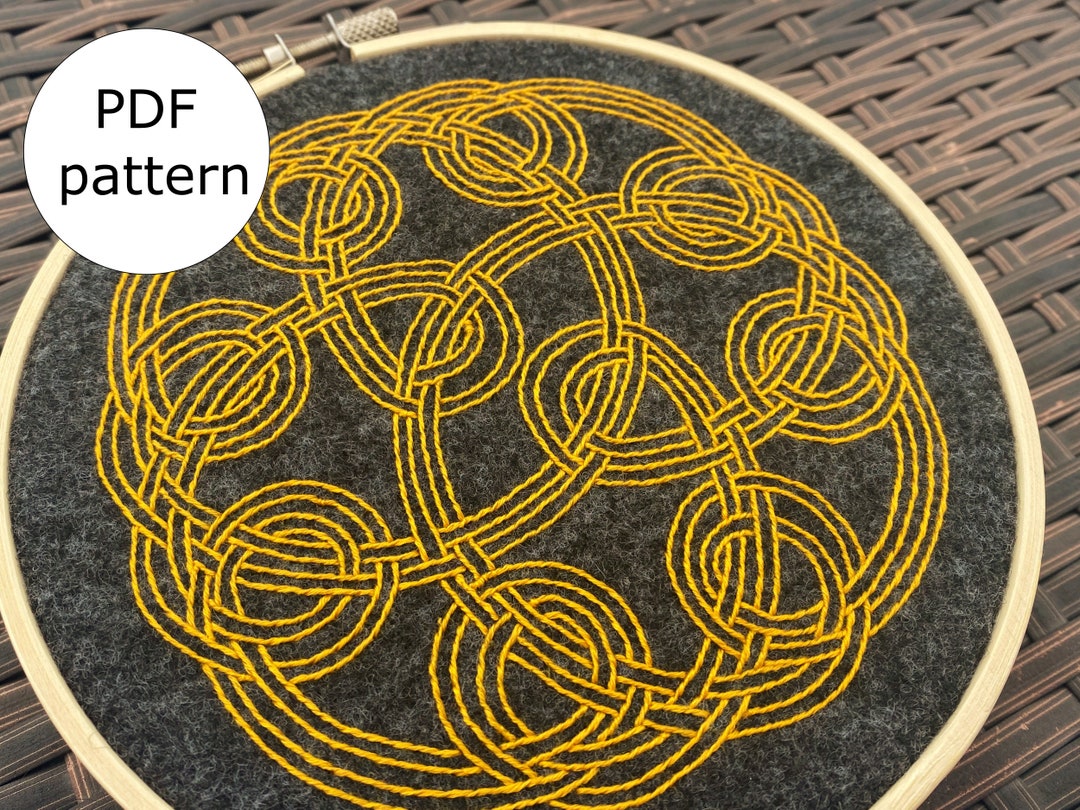 Celtic Knot, Interlaced Pictish Knot, Digital PDF Pattern for Hand ...
