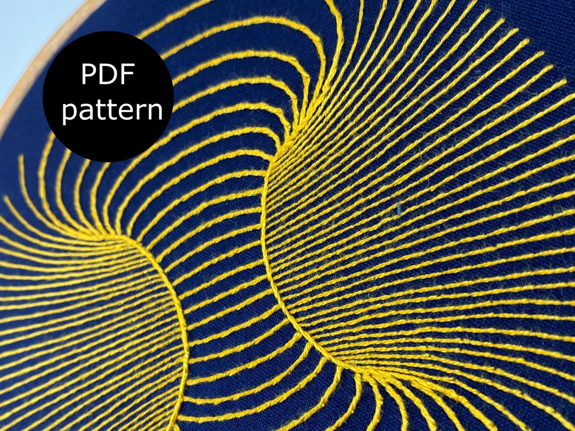Optical Illusion 3D Funnel Embroidery Pattern Digital PDF - Etsy