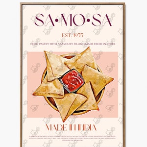 Samosa Print, DIGITAL DOWNLOAD, Large Downloadable Print, Indian Food ...