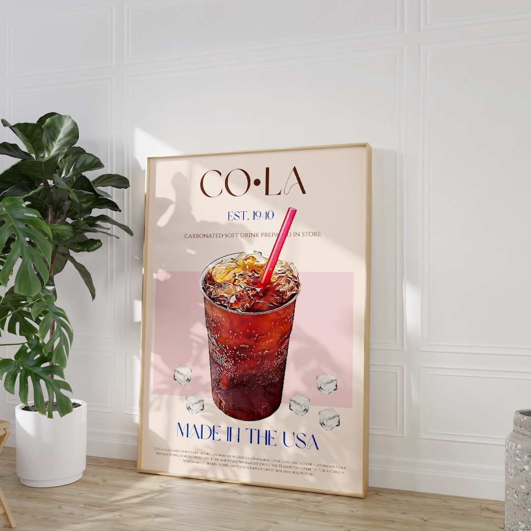 Cola Print, DIGITAL DOWNLOAD, Printable Art, Mid Century Modern ...