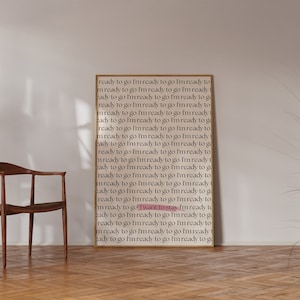 Typography Wall Print, Aesthetic Wall Art, Digital Download, Large ...
