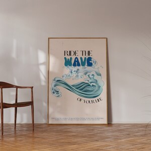 Retro Wave Print, Mid Century Modern, Retro Ad Print, Digital Download ...