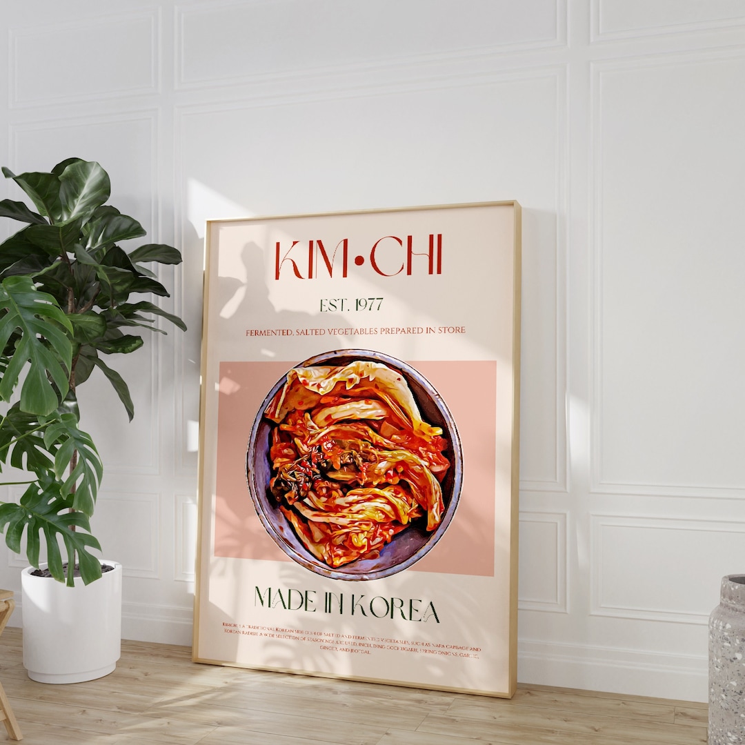 Kimchi Poster, DIGITAL DOWNLOAD, Printable Art, Modern Kitchen Decor ...