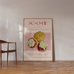 Scone Wall Art, Digital Download, Large Printable Art, Mid Century ...