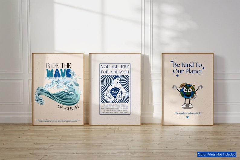 Retro Wave Print Mid Century Modern Retro Ad Print Digital - Etsy