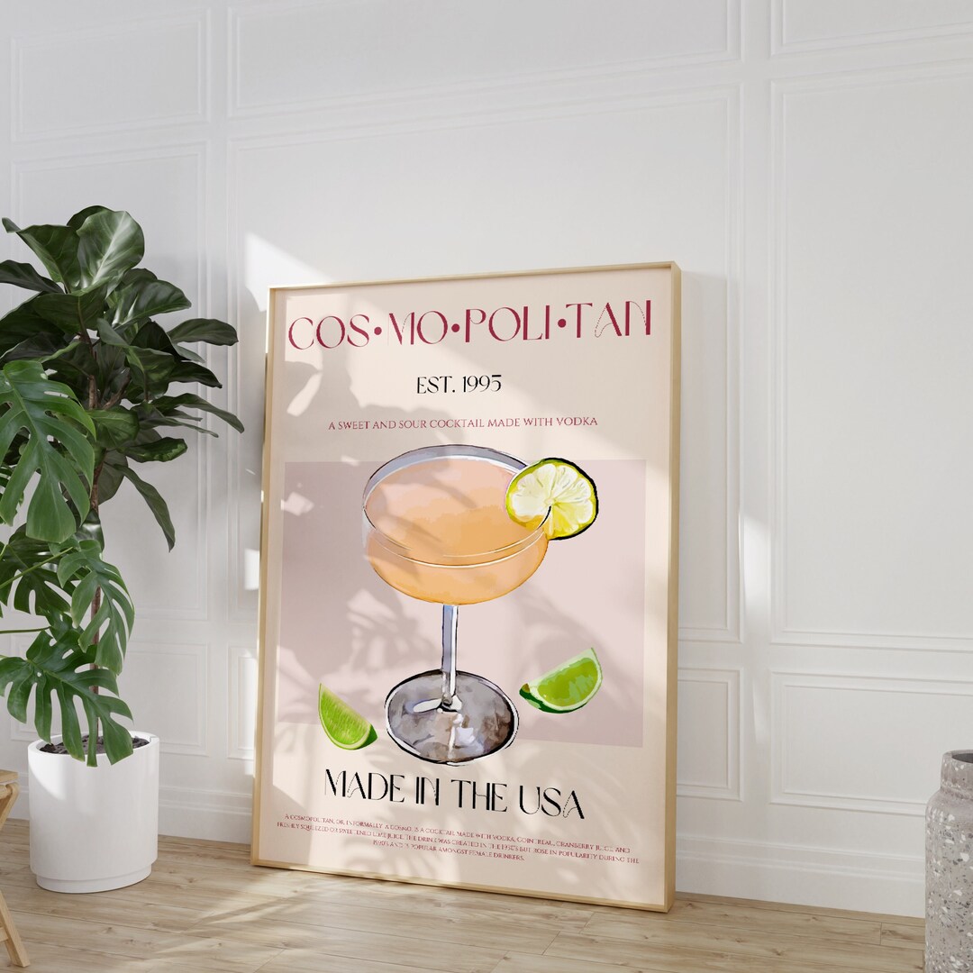 Cosmopolitan Print, Digital Download, Large Downloadable Print, Modern ...