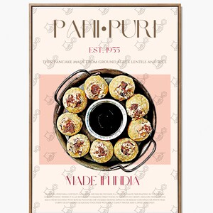 Pani Puri Print, Digital Download, Large Printable Art, Modern Kitchen ...