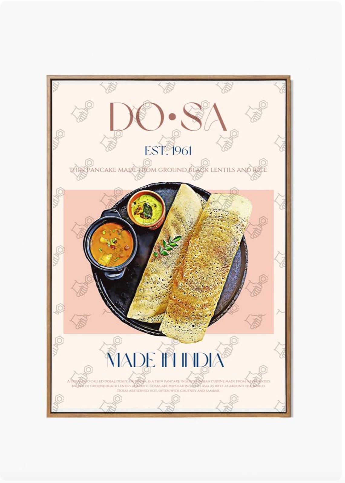 Dosa Print, PHYSICAL PRINT, Mid Century Modern, Exhibition Poster ...