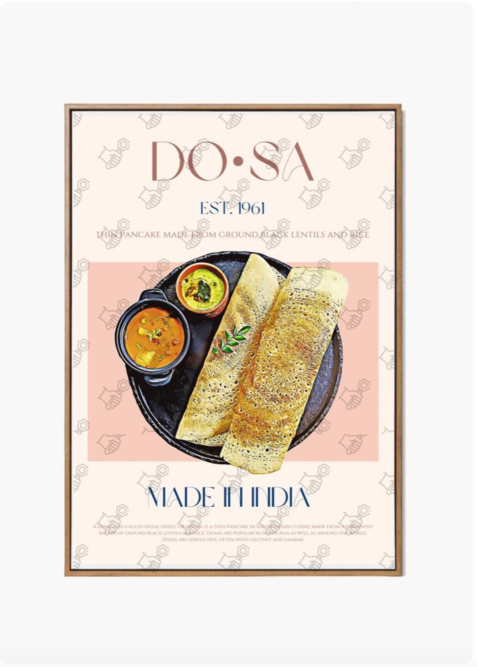 Dosa Print, PHYSICAL PRINT, Mid Century Modern, Exhibition Poster ...
