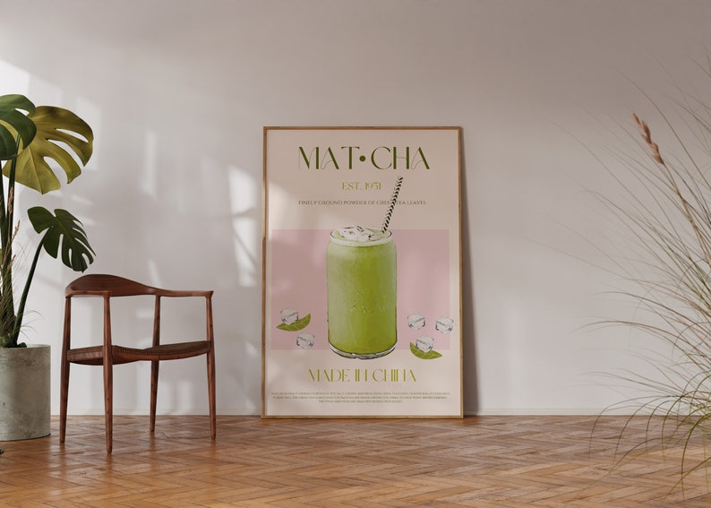 Matcha Poster, DIGITAL DOWNLOAD, Exhibition Poster, China Tea, Retro ...