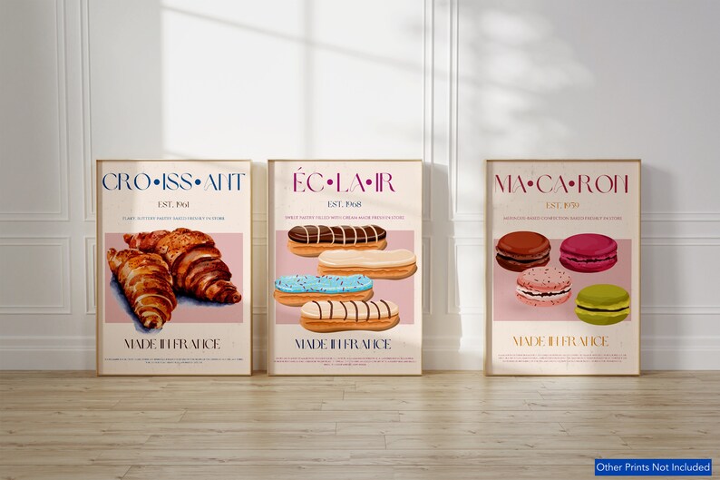 Eclair Food Print French Food Art Digital Download Large - Etsy