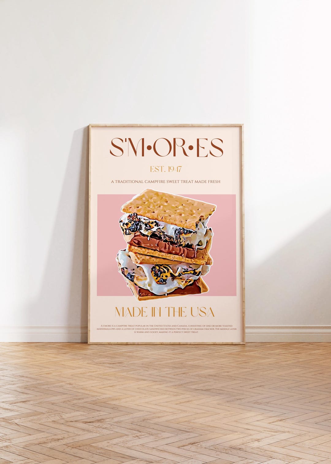 Smores Print, PHYSICAL PRINT, Mid Century Modern, Exhibition Poster ...