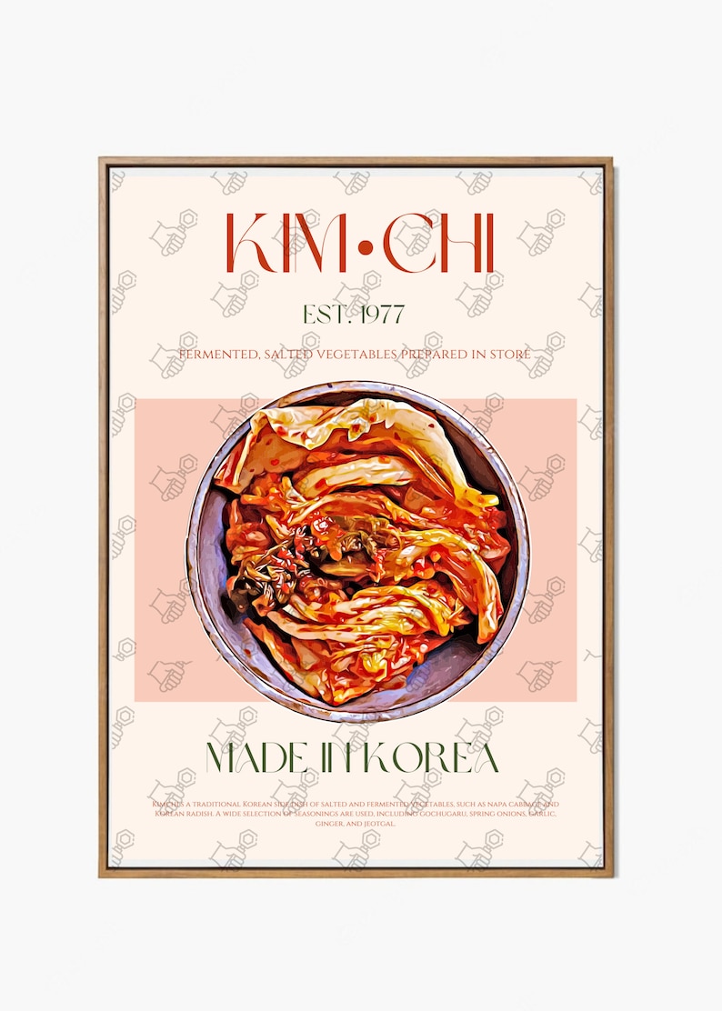 Kimchi Poster Digital Download Printable Art Modern Kitchen - Etsy