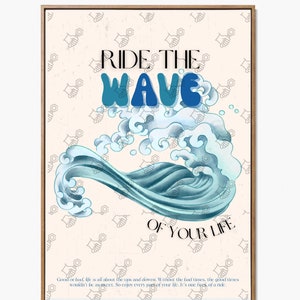 Retro Wave Print, Mid Century Modern, Retro Ad Print, Digital Download ...