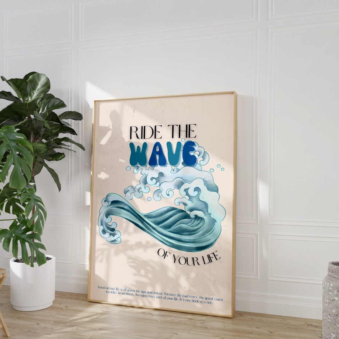 Retro Wave Print, Mid Century Modern, Retro Ad Print, Digital Download ...