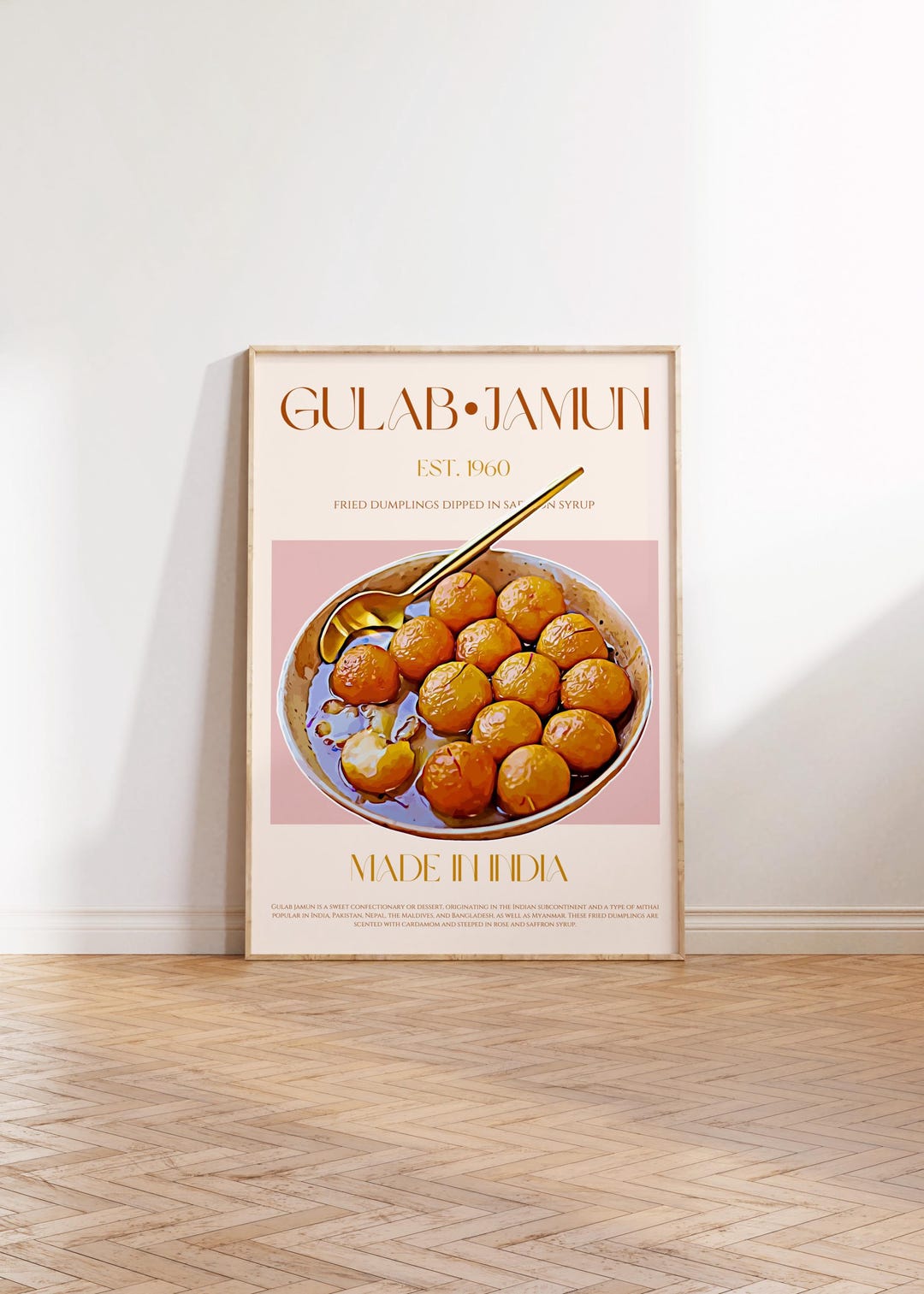 Gulab Jamun Print, PHYSICAL PRINT, Mid Century Modern, Exhibition ...