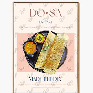 Dosa Print, DIGITAL DOWNLOAD, Large Printable Art, Mid Century Modern ...