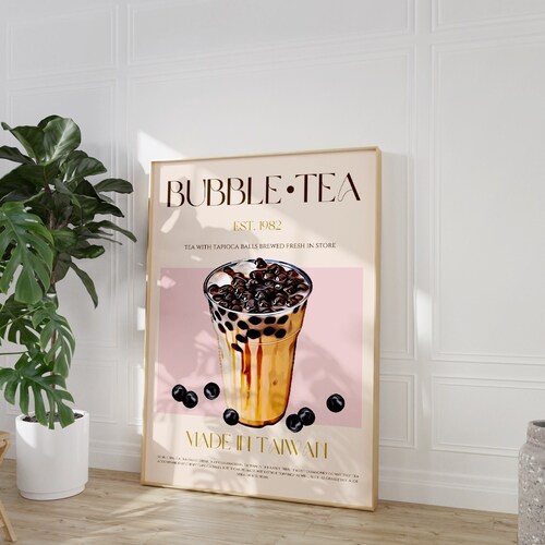 Bubble Tea Art Boba Tea Poster Digital Download - Etsy