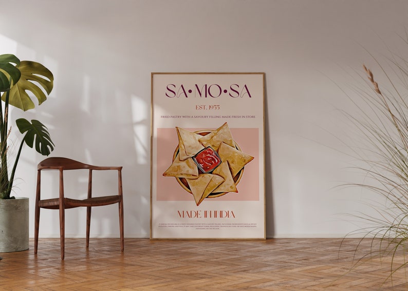 Samosa Print, DIGITAL DOWNLOAD, Large Downloadable Print, Indian Food ...