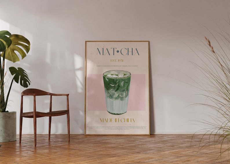 Matcha Poster Exhibition Poster China Tea Retro Print - Etsy