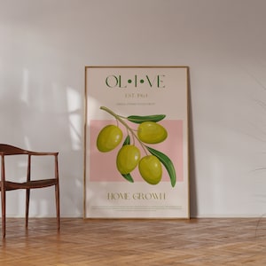 Olive Print, DIGITAL DOWNLOAD, Downloadable Print, Retro Wall Art ...
