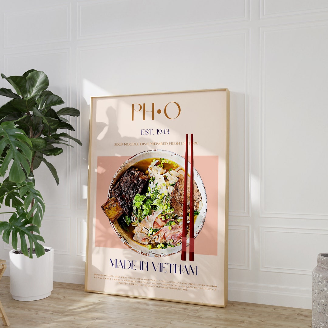 Pho Print, DIGITAL DOWNLOAD, Large Printable Art, Mid Century Modern ...