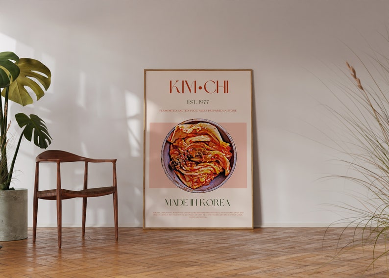 Kimchi Poster Digital Download Printable Art Modern Kitchen - Etsy