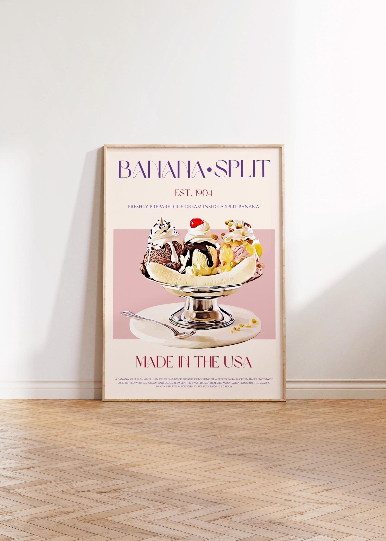 Banana Split Print, PHYSICAL PRINT, Mid Century Modern, Exhibition ...