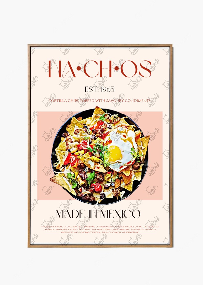 Nachos Poster Digital Download Downloadable Print Retro - Etsy