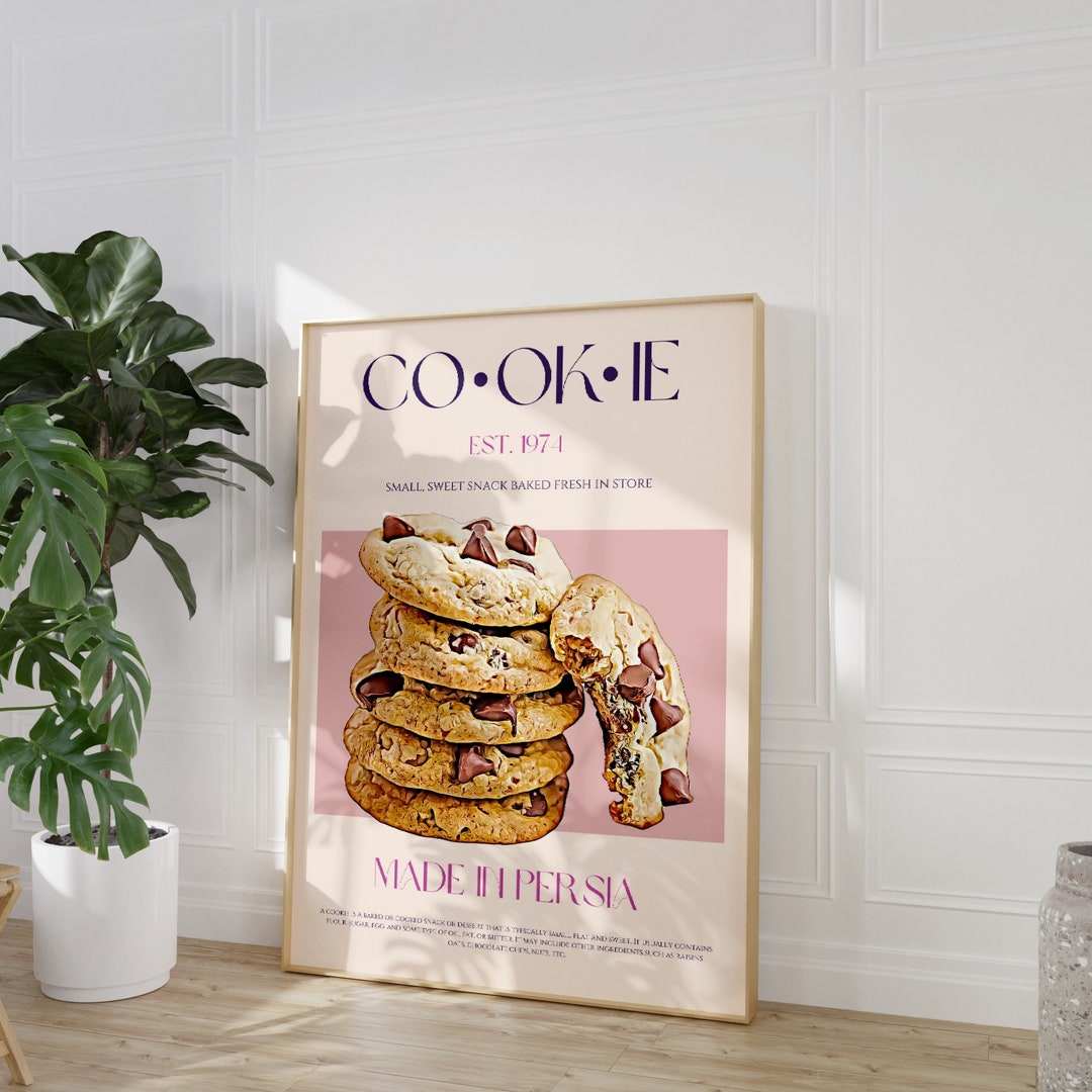 Cookie Poster, DIGITAL DOWNLOAD, American Food Print, 50s Wall Art ...