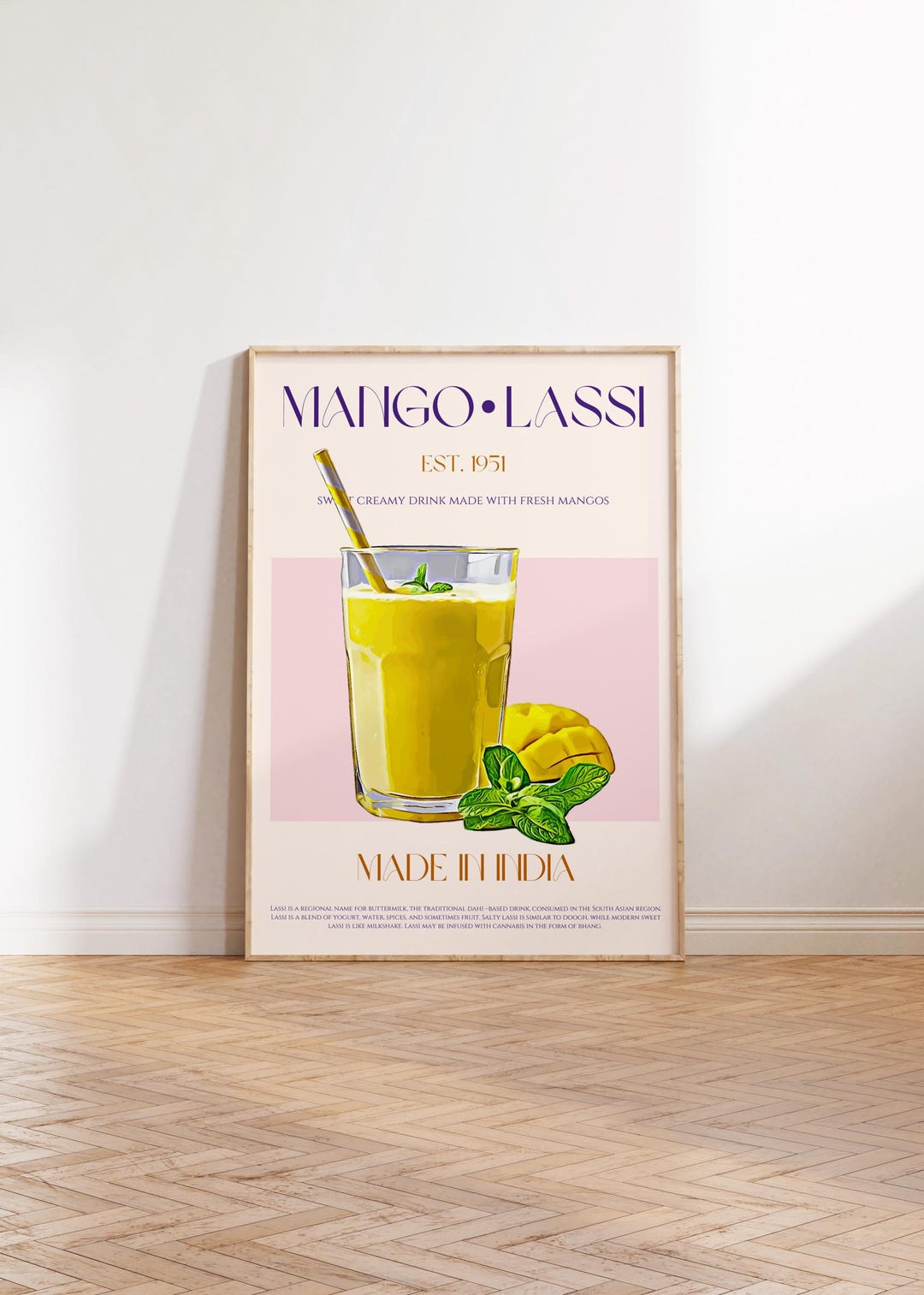 Mango Lassi Print, PHYSICAL PRINT, Mid Century Modern, Exhibition ...
