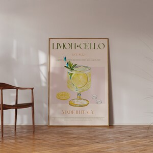 Limoncello Print, DIGITAL DOWNLOAD, Downloadable Print, Bar Cart Print ...