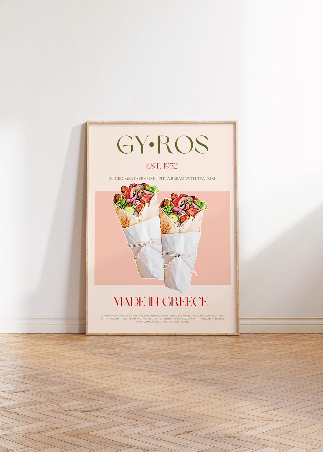 Gyros Print, PHYSICAL PRINT, Mid Century Modern, Exhibition Poster ...