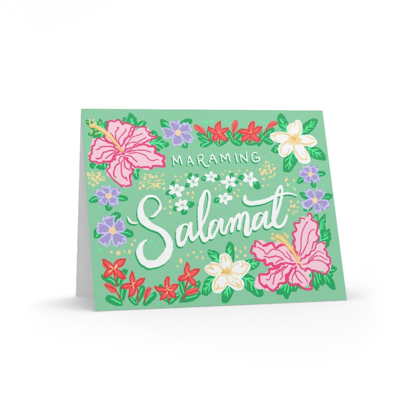 Maraming Salamat With Flowers Filipino Thank You Cards 8, 16, and 24 ... Maraming Salamat With Flowers Filipino Thank You Cards 8, 16, and 24 ...