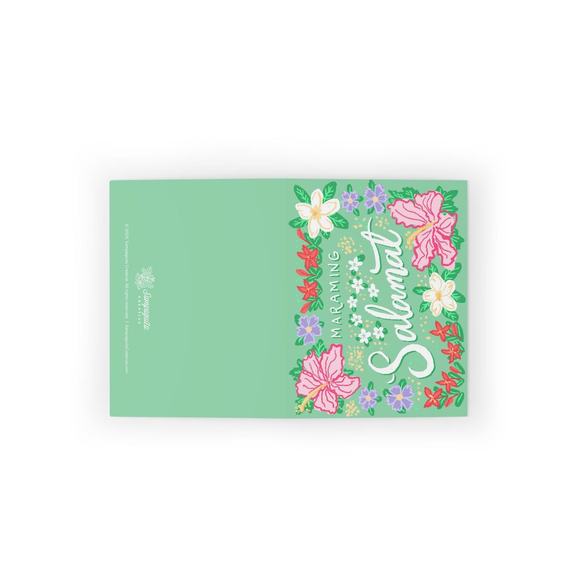 Maraming Salamat With Flowers Filipino Thank You Cards 8, 16, and 24 ...