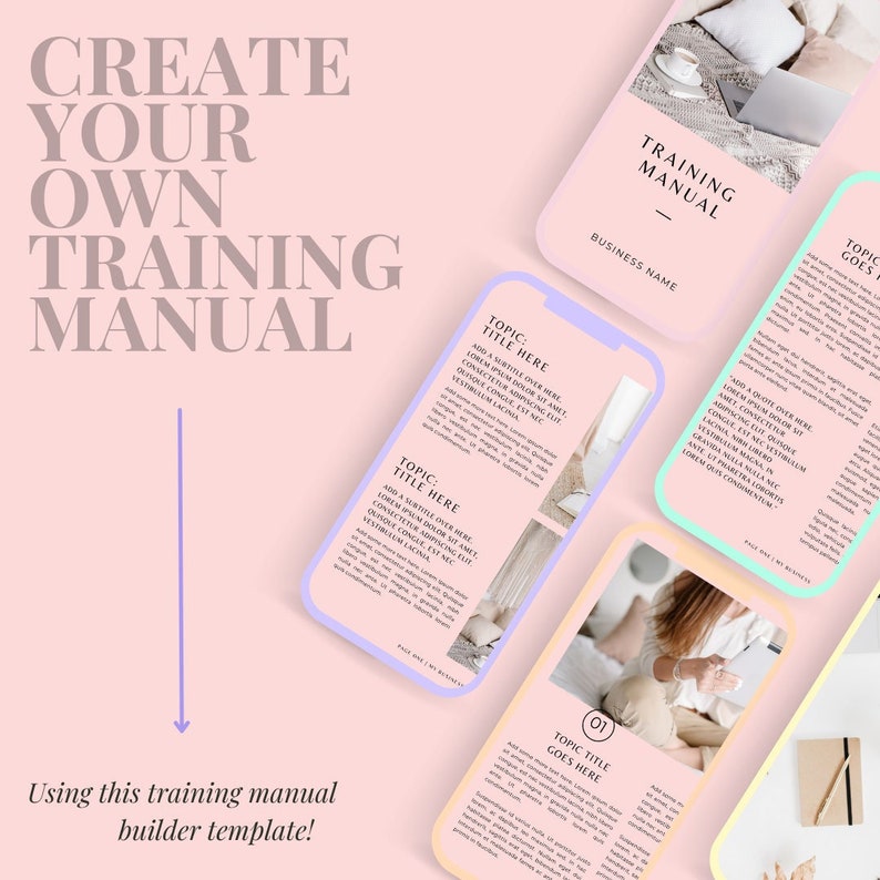 Training Manual Builder Template - Etsy