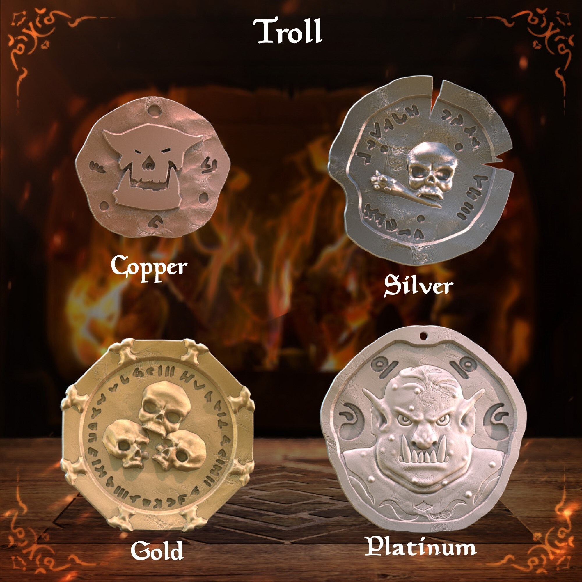 3d Printed Coins Etsy