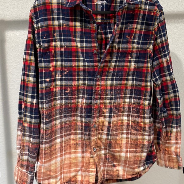 Bleached Flannel - Etsy